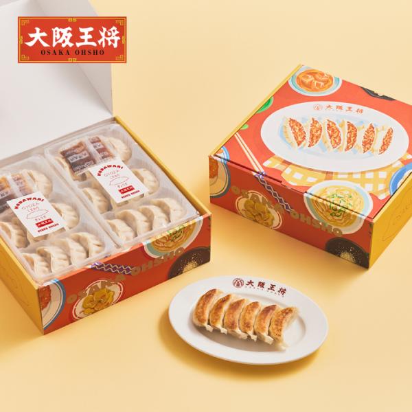 ■何でもない日をハッピーに 大阪王将こだわりギフト【A】【商品内容】・こだわり餃子12個(276g)×6・タレ2袋(16g)×6【保存方法】冷凍（-18℃以下）保存【賞味期限】60日以上【ギフトセットご注意】・専用のギフトボックスにて配送の...