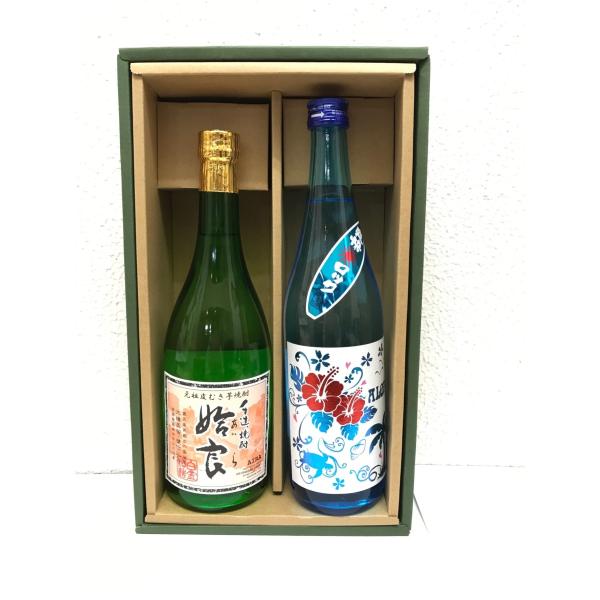 姶良　720ml 鹿児島・白金酒造皮むき芋焼酎。繊細な味と香り。アロアロ　720ml 鹿児島・鹿児島酒造ピチピチはじける飲み口。ロックでがんがんと！