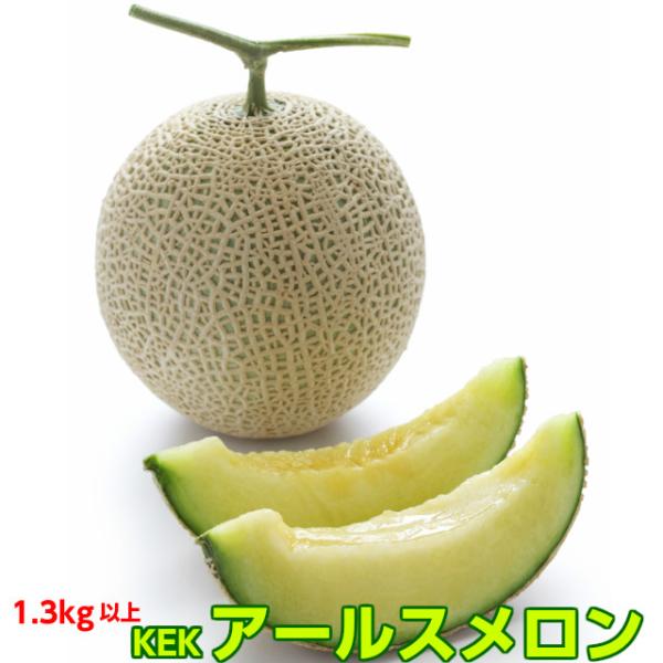 秋の贈りものKEK アールスメロン 1玉入り箱（1.3kg以上）茨城県の特産であるKEKの「アールスメロン」は、独自に長年改良を積み重ねて栽培した高品質で美味しいメロンだけを出荷しています。■特徴　細かくて深さのある網目模様が特徴の一株に1...
