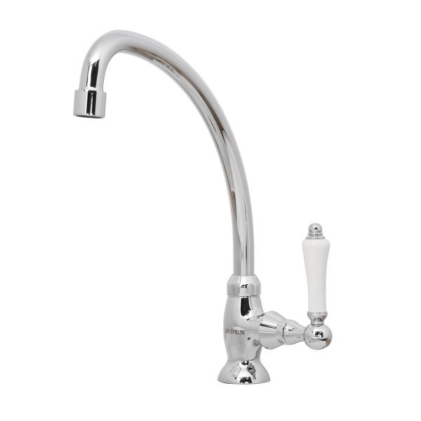 吐水位置：出幅（L）206×高さ（H）228mm給水接続規格：G1/2水栓取付穴径：ワンホールφ25mm×1ヶ所（φ25〜φ28mm）スパウト：360度回転式吐水部：泡沫仕様（ネオパール社製エアレーター内蔵）ハンドル構造：90度開閉式クォー...