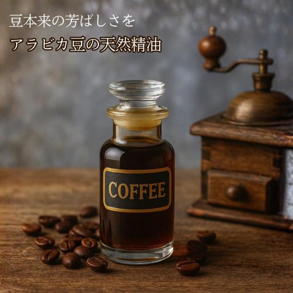 珈琲精油（コーヒー精油｜Coffee Essential Oil）は、焙煎したコーヒー豆の芳ばしさとやさしい甘さをそのまま閉じ込めた、人気急上昇中のアロマオイルです。コーヒー好きの方はもちろん、「落ち着く香り」「自然なロースト感」を求めるユ...