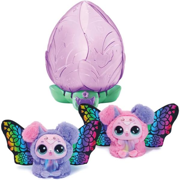 お花の中で姿が変わるサプライズ!?愛情をこめてお水をあげると、お花が開いてウーモ誕生! 新感覚ペットトイお花の中でベイビーフライからパピーフライに大変身付属のジョーロでお花にお水をあげよう。お花がレインボーに光ると、”ベイビーフライ”が誕生...