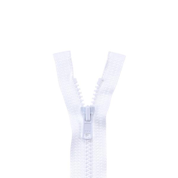 ●樹脂ファスナー●素材：エレメント…ポリエステル　テープ…ポリエステル●サイズ：No.4　長さ180cm【商品の詳細】エレメントが樹脂でできているオープンファスナーです。同サイズの金属ファスナーに比べ軽量です。スライダーを1番下まで下ろすこ...