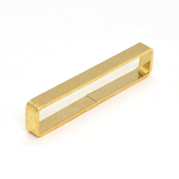 ●素材：真鍮【商品の詳細】ベルトの剣先を通す金属製のループです。帆型ピン付きバックル用ワニ口(MF106)に接続できます。