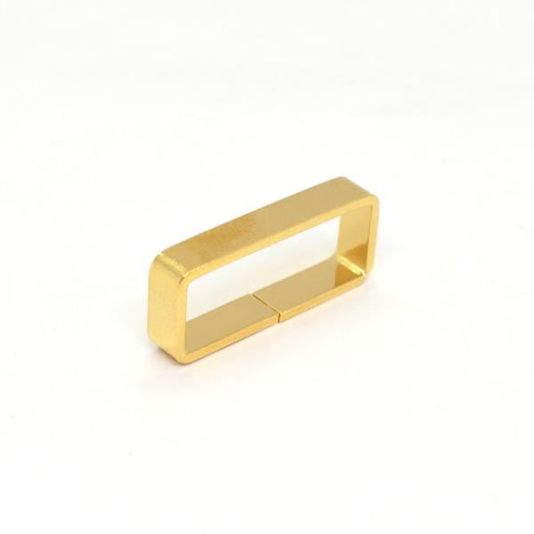 ●素材：真鍮【商品の詳細】ベルトの剣先を通す金属製のループです。帆型ピン付きバックル用ワニ口(MF106)に接続できます。