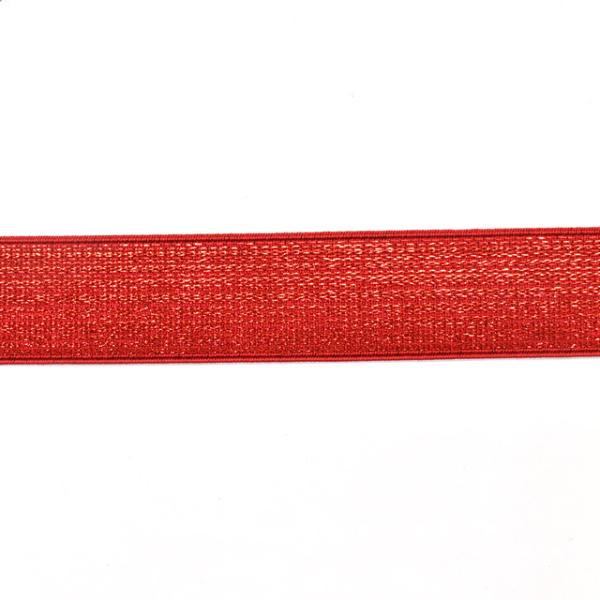 ●素材：レーヨン65％　天然ゴム20％　ポリエステル15％【商品の特徴】ラメの入ったゴムテープです。