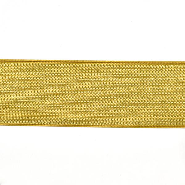 ●素材：レーヨン65％　天然ゴム20％　ポリエステル15％【商品の特徴】ラメの入ったゴムテープです。