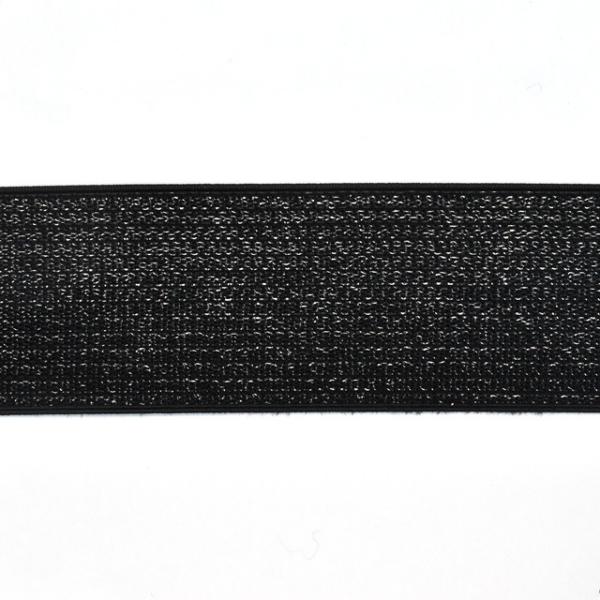 ●素材：レーヨン65％　天然ゴム20％　ポリエステル15％【商品の特徴】ラメの入ったゴムテープです。