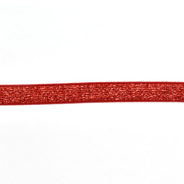 ●素材：ポリエステル85％　天然ゴム15％【商品の特徴】ラメの入ったゴムテープです。