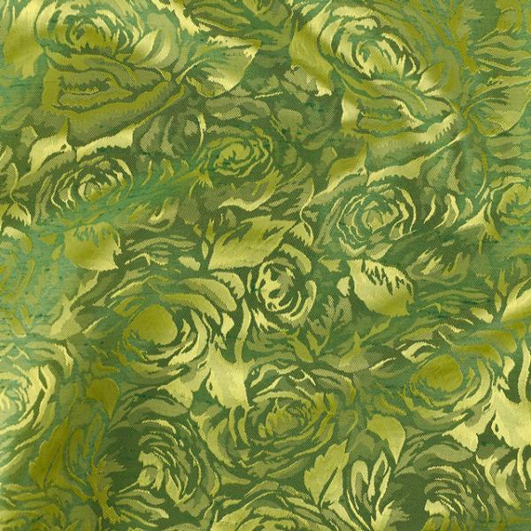 ●素材：ポリエステル100％●生地幅：約112cm【生地の特徴】落ち着いたサテンの光沢感が特徴の総バラ柄のブロケードジャガードです。薄めの生地なのでジャケット、ベスト以外にもフォマルドレスや衣装、装飾まで幅広くご使用いただけます。洗濯不可。...