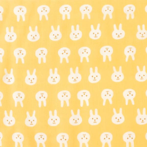 ●素材：綿100%（ダブルガーゼ）●生地幅：約110cm【生地の特徴】うさぎ柄のプリントダブルガーゼ生地です。赤ちゃんのスタイなどにおすすめの柔らかい生地です。【お手入れ】塩素系及び酸素系漂白剤の使用禁止タンブル乾燥禁止【ご注意】ガーゼ生地...