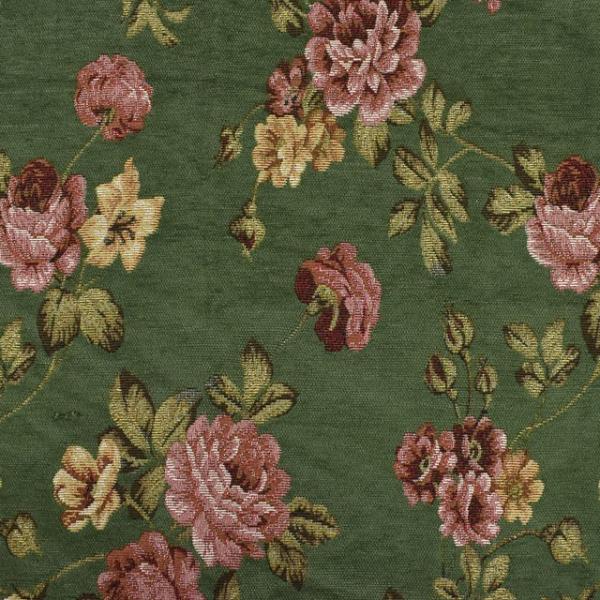 ●素材：ポリエステル42％　アクリル33％　綿25％●生地幅：約95cm●手洗い可・ドライクリーニング可●ミシン針（家庭用）：11〜14番●ミシン糸：30〜60番●アイロン：高温【生地の特徴】クラシックなイメージの花柄のゴブラン生地。柄のイ...