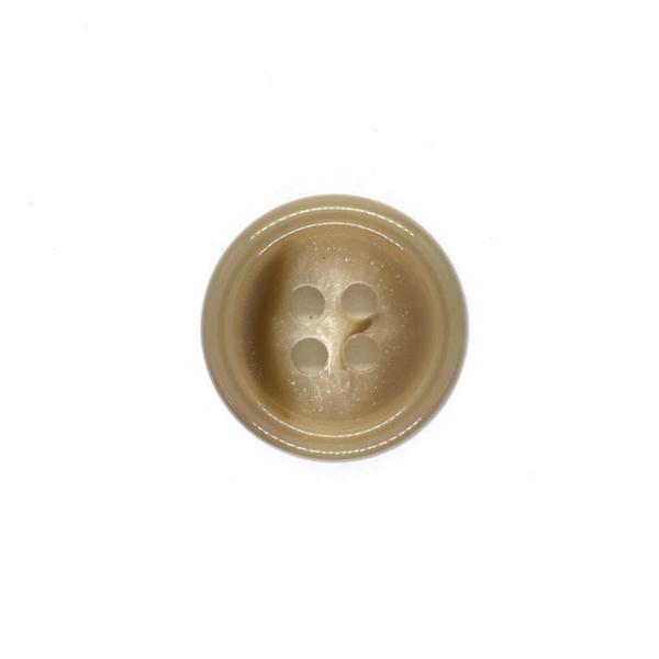 ●素材：ユリア樹脂を原料としたプラスチック【商品の詳細】水牛ボタンのような高級感のある模様を再現したプラスチック釦です。すっきりとした厚みでトレンチコートやスーツなど幅広くお使い頂けます。