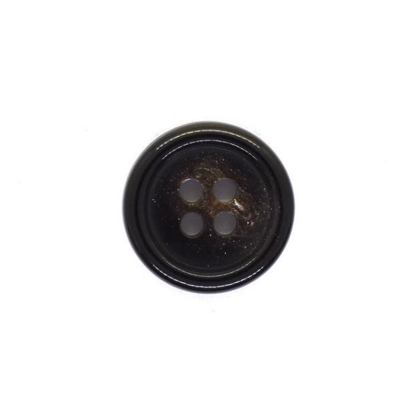 ●素材：ユリア樹脂を原料としたプラスチック【商品の詳細】水牛ボタンのような高級感のある模様を再現したプラスチック釦です。すっきりとした厚みでトレンチコートやスーツなど幅広くお使い頂けます。