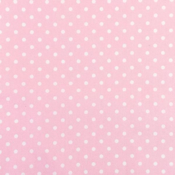 ●素材：綿100％●生地幅：約110cm●ミシン針：11番●ミシン糸：60番【生地の特徴】パステルカラーに小さなドット（水玉）柄が可愛いオックス生地です。程よい厚みがあり、初心者さんでも縫いやすい素材です。バッグやポーチ、インテリア小物をは...