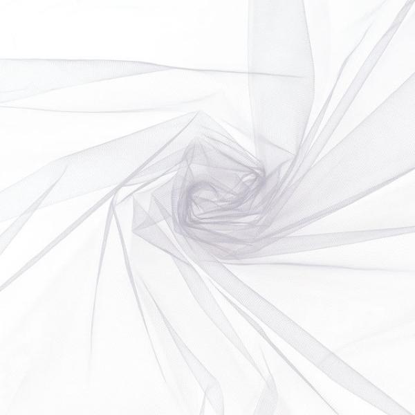 ●素材：ナイロン100％●生地幅：約188cm幅【生地の特徴】一般的にベール用に使用するチュール生地です。柔らかく、切りっぱなしで使用できるので、ディスプレイ用にもおすすめ。ハリがなく柔らかいタイプのチュールです。＜取扱い＞ナイロン100％...