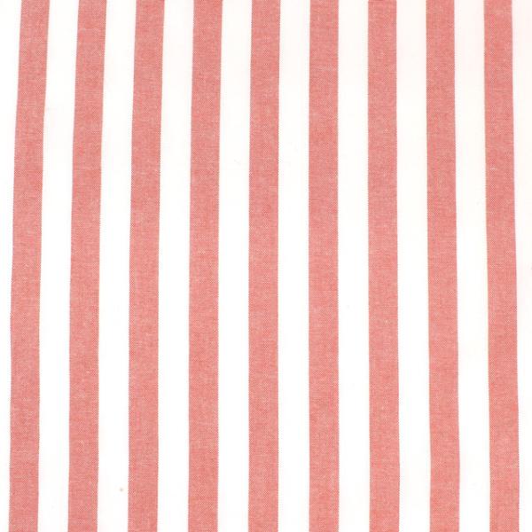 ●素材：綿70％ ポリエステル30％●生地幅：約112cm【生地の特徴】ストライプ柄のダンガリー生地。綿とポリエステルの混紡なのでシワになりにくく丈夫で乾きやすいので、頻繁にお洗濯が必要なアイテムの制作に最適です。生地に程よいハリがあり、薄...