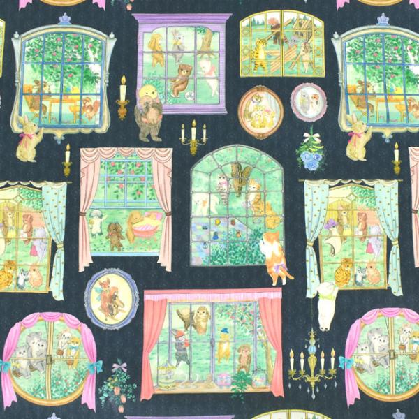 ●素材：綿100％●生地幅：約105cm【生地の特徴】yukiemonデザイナー松浦由起江さんプロデュースの22fabric（ニャンニャンファブリック）のデジタルプリント生地。デジタルプリントで表現されたファンタジックな柄とカラフルな色使い...