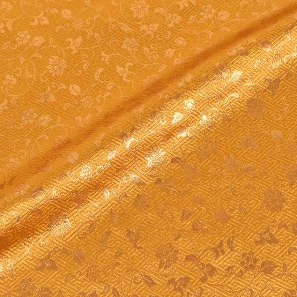 ●素材：ポリエステル100％●生地幅：約70cm【生地の特徴】ハリのあるしっかりとした帯地です。サヤ形の地模様にラメ糸で草花模様が織られています。【お手入れ】お洗濯はできません。衣料用に使用される場合はご注意ください。※製造の都合上、再入荷...