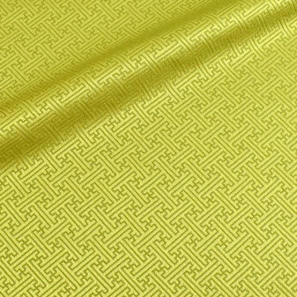 ●素材：ポリエステル100％●生地幅：約70cm【生地の特徴】ハリのあるしっかりとした帯地です。サヤ形の地模様が織られています。「古代」の模様がないタイプです。【お手入れ】お洗濯はできません。衣料用に使用される場合はご注意ください。※ロット...