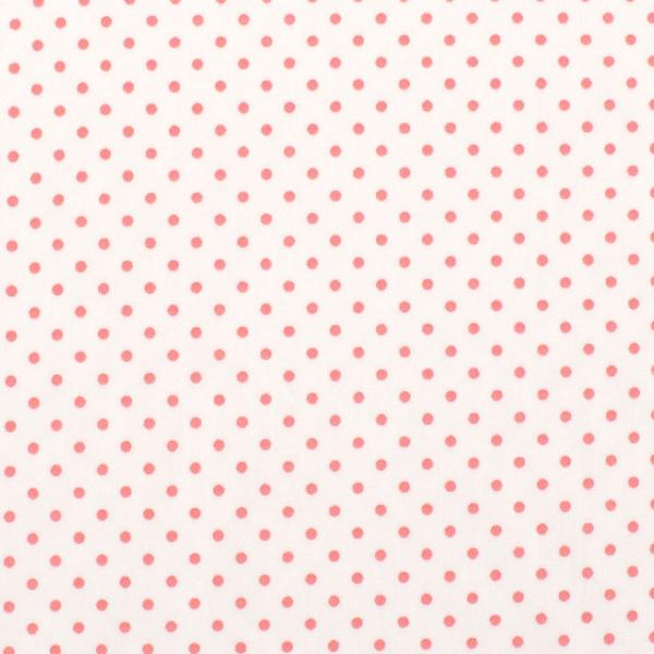 ●素材：綿100％●生地幅：約110cm【生地の特徴】ドット（水玉）模様がプリントされたブロード生地です。薄手の平織り生地なのでソーイング初心者の方にも比較的扱いやすく、お洋服や小物づくりなど幅広くご利用いただけます。