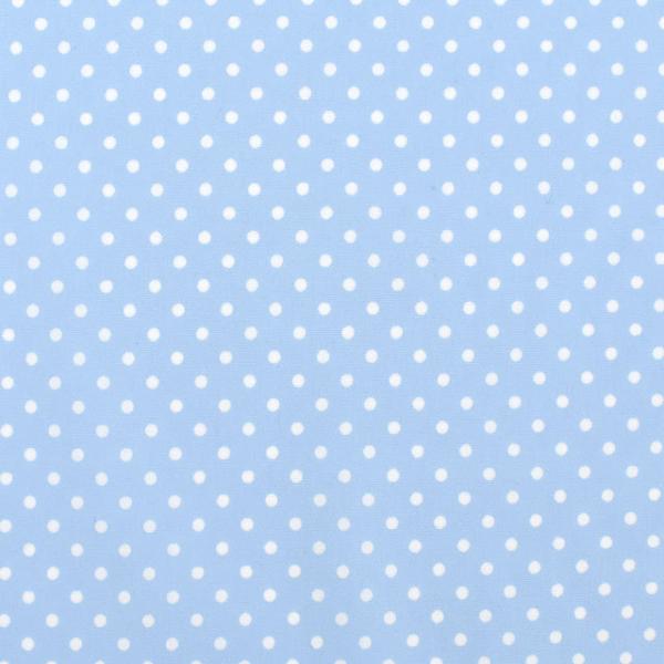 ●素材：綿100％●生地幅：約110cm【生地の特徴】ドット（水玉）模様がプリントされたブロード生地です。薄手の平織り生地なのでソーイング初心者の方にも比較的扱いやすく、お洋服や小物づくりなど幅広くご利用いただけます。