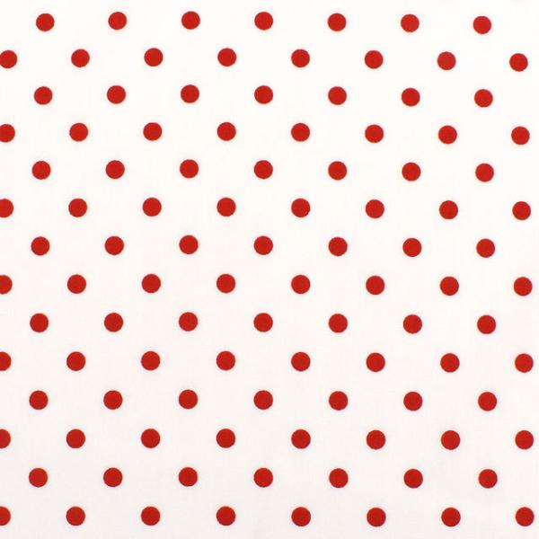 ●素材：綿100％●生地幅：約110cm【生地の特徴】ブロード生地にドット（水玉）がプリントされた生地です。薄手なので扱いやすく、お洋服からパッチワークなどに。水玉の大きさは約6mmです。