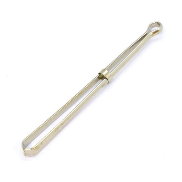 【商品の詳細】ハサミ式なので広幅のゴムやひもをループに通す際に便利です。