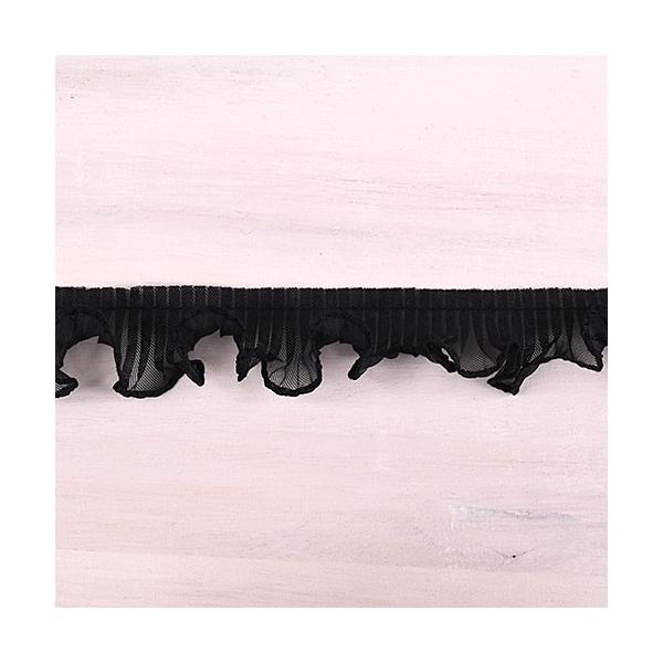 ●素材：ポリエステル100％●サイズ：幅約25mm【商品の詳細】生地に細かくプリーツを寄せたフリルレース。懐かしい雰囲気で、衣装や小物、インテリア等に。・生地をバイアスに接いで製造している為、一定の長さごとで接ぎ目が発生します。・製造の工程...