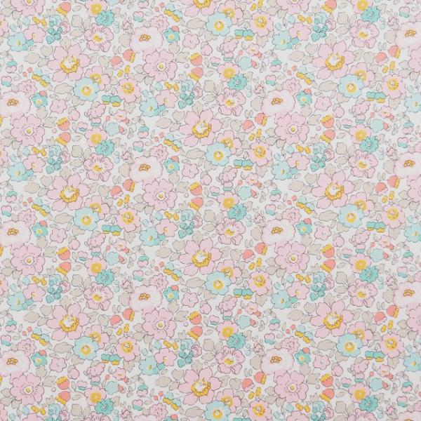 ●素材：綿100％●生地幅：約110cm【生地の特徴】リバティジャパンの定番「エターナルコレクション」。上品な艶とやわらかな肌ざわりが特徴の、リバティ・ファブリックスのタナローン生地です。この様式化された小花柄は1933年にリバティの為にデ...