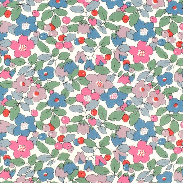 ●素材：綿100％●生地幅：約110cm【生地の特徴】リバティジャパンの定番「エターナルコレクション」。上品な艶とやわらかな肌ざわりが特徴の、リバティ・ファブリックスのタナローン生地です。Betsy Berry（ベッツィ・ベリー）リバティプ...