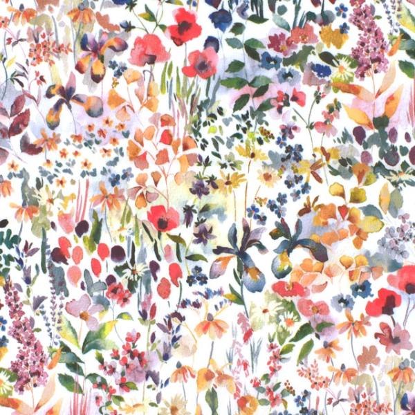 ●素材：綿100％●生地幅：約110cm【生地の特徴】リバティジャパンの定番「エターナルコレクション」。上品な艶とやわらかな肌ざわりが特徴の、リバティ・ファブリックスのタナローン生地です。Felda（フェルダ）アヤメ、ポピー、デイジーなどの...