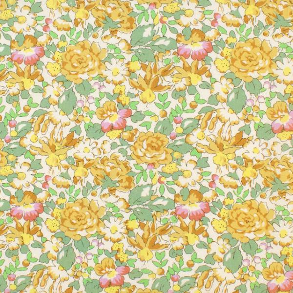 ★2025年AWコレクション★●素材：綿100％●生地幅：約108cm【生地の特徴】人気のオーガニック・タナローン・コレクションに4弾目のコレクションが誕生しました。オーガニックという素材に合わせ、ヴィンテージ感のある優しい花柄を中心に構成...