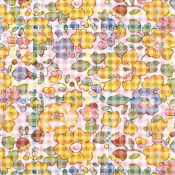 ●素材：綿100％●生地幅：約108cm【商品の説明】上品な艶とやわらかな肌ざわりが特徴のリバティ・ファブリックスのタナローン。織の密度が高く、しなやかで豊かなドレープ性があります。ブラウスやワンピース、スカートなどの衣類の他、小物やインテ...