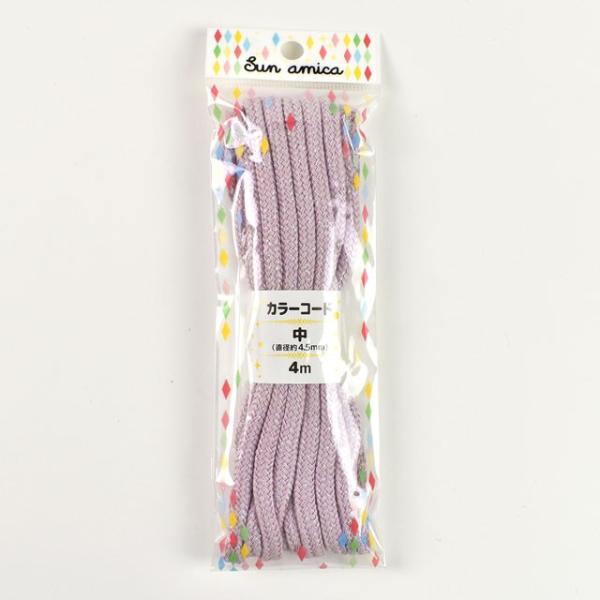 ●素材：アクリル・ポリエステル・ナイロン●サイズ：幅 約4.5mm 長さ 約4m【商品の詳細】通園・通学用のコップ入れや体操着入れ等の巾着袋のヒモに最適な4m巻のカラーひもです。