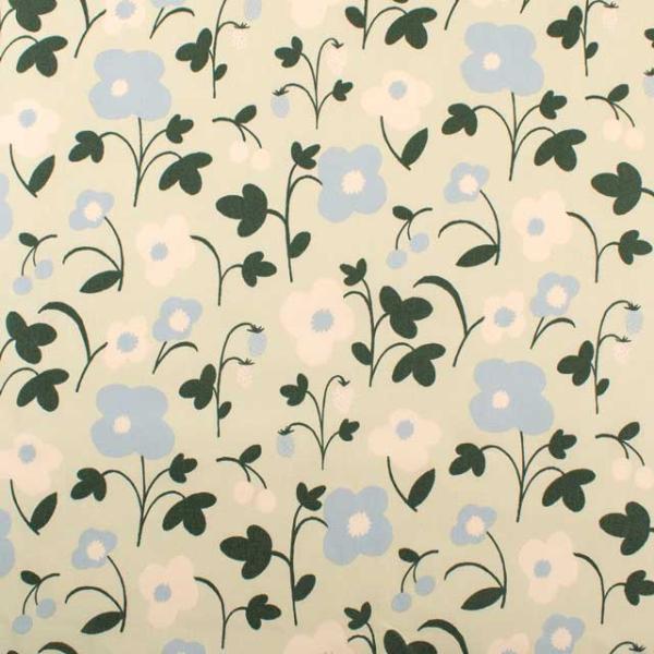 ●素材：綿100％●生地幅：約110cm【生地の特徴】kippis（キッピス）のオックス生地。北欧で活躍するデザイナー陣がデザインした、温かみのあるモチーフや洗練された色づかいのプリントが魅力です。程よい厚みとハリがあるので、ポーチやバッグ...