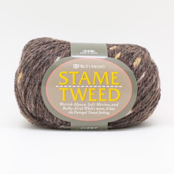 ●素材：メリノウール 50％　アルパカ 20％　アクリル 30％●容量：50g玉巻（約100m）●使用針：棒針9〜11号●標準ゲージ：17目・24段●必要玉数の目安：婦人セーター8〜9玉【商品の特徴】人気商品スターメにプリント染めを施して、...