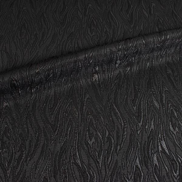 ●素材：ポリエステル74%　レーヨン26％●生地幅：約120cm【商品の説明】本銀のラメ糸を使用した華やかな輝きのジャガード生地です。木目のような模様で、フクレ織りの為立体感があります。【お手入れ】水洗い不可漂白禁止、タンブル乾燥禁止アイロ...