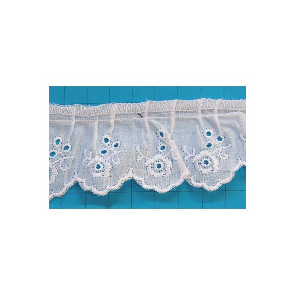 ●素材：綿100％●サイズ：約35mm幅※ギャザーのミシン目〜下端までのサイズ【商品の詳細】使いやすい幅なので、小物からお洋服まで幅広くお使い頂けます。綿100％ですので白は染色も可能で。但し、ギャザーの糸は染まらない場合もあります。・10...