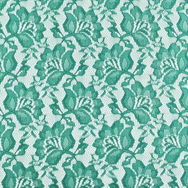 ●素材：ポリエステル100％●生地幅：約110cm【生地の詳細】ラッセルレース編機で編まれたレース生地です。編みながら柄を作っているので、仕上がりが平坦で立体感は少ないのが特徴です。比較的安価なタイプですので、ボリューム使いをしてもコスト面...