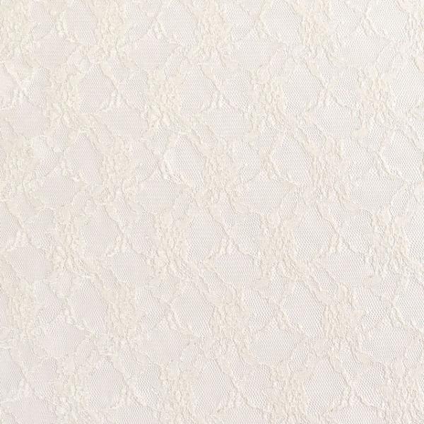 ●素材：ポリエステル100％●生地幅：約110cm【生地の詳細】ラッセルレース編機で編まれたレース生地です。編みながら柄を作っているので、仕上がりが平坦で立体感は少ないのが特徴です。比較的安価なタイプですので、ボリューム使いをしてもコスト面...