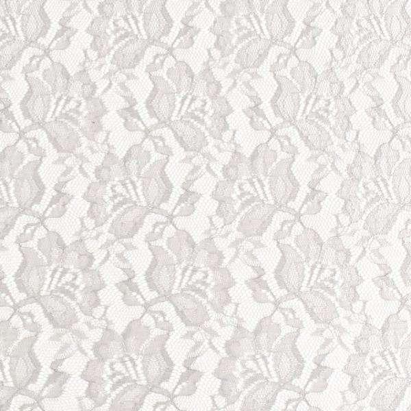 ●素材：ポリエステル100％●生地幅：約110cm【生地の詳細】ラッセルレース編機で編まれたレース生地です。編みながら柄を作っているので、仕上がりが平坦で立体感は少ないのが特徴です。比較的安価なタイプですので、ボリューム使いをしてもコスト面...