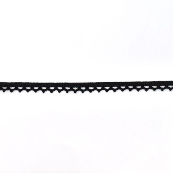 ●サイズ：約8mm幅※サイズはロットにより多少差があります。あくまで目安としてお考えください。●素材：綿100％【商品の詳細】綿素材のしっかりした素材感で、扱いやすいレースです。洋服や小物の縁取りの他、細幅なのでドール用のお洋服や装飾にもお...