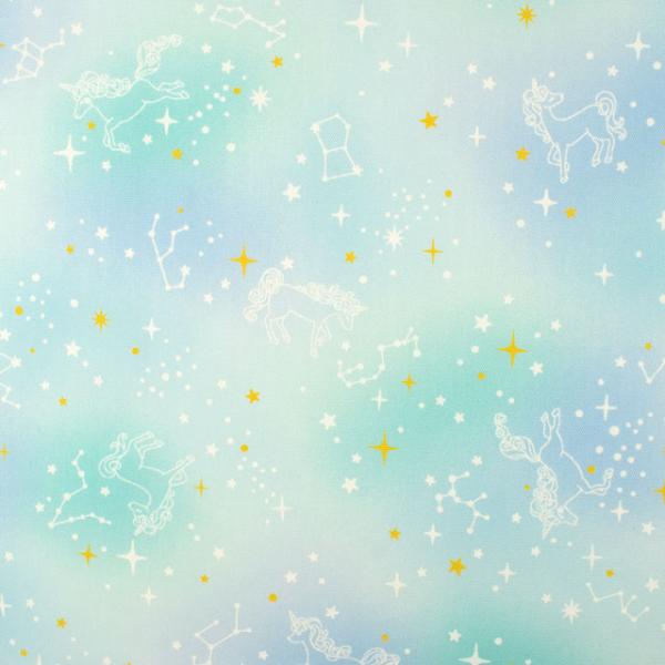 ●素材：綿100％●生地幅：約110cm【生地の特徴】ゆめかわテイストのユニコーン柄の生地です。柄の上下がないので、裁断も簡単です。中肉程度の厚みのオックス生地は、程よいハリ感と柔らかさがあり、初心者の方にも扱いやすい素材です。レッスンバッ...