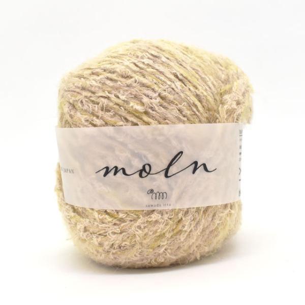 ●素材：綿48％ ナイロン25％ モヘヤ21％ 毛6％●容量：約40g（約64m）●使用針：棒針6〜10号 / かぎ針5/0〜8/0号●標準ゲージ：13〜14目・17〜20段【商品の詳細】moln(モルン)は、スウェーデン語で『雲』という意...