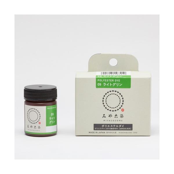 ●内容物：染料20g　濃色促進剤20g　　染め方説明書【商品の詳細】ポリエステル100%繊維専用のECO染料です。お湯10Lに対し、染料と濃色促進剤を入れ加熱染色するだけでポリエステル100%繊維の染色が楽しめます。1箱で、布約250g（ブ...