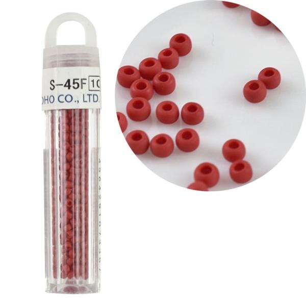 ●素材：ガラス●サイズ：外径 約2.0mm〜2.2mm●加工：ぎょく　つや消し（不透明）●内容：4g（約420粒）【商品の詳細】プラスチック製の8角形のケースに入っています。全体的に丸みを帯びたビーズです。【ご注意】サラシ（漂白）による変色...