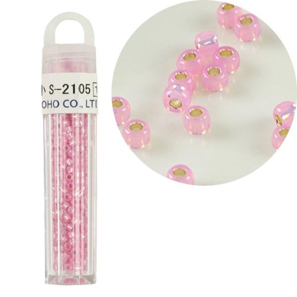 ●素材：ガラス●サイズ：外径 約2.0mm〜2.2mm●加工：銀メッキ着色（スキビーズの穴の中を、銀でメッキしたもの）●内容：4g（約420粒）【商品の詳細】プラスチック製の8角形のケースに入っています。全体的に丸みを帯びたビーズです。【ご...