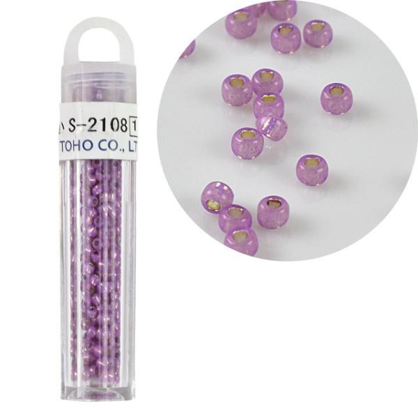 ●素材：ガラス●サイズ：外径 約2.0mm〜2.2mm●加工：銀メッキ着色（スキビーズの穴の中を、銀でメッキしたもの）●内容：4g（約420粒）【商品の詳細】プラスチック製の8角形のケースに入っています。全体的に丸みを帯びたビーズです。【ご...