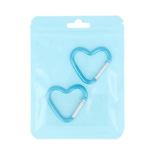 ●素材：アルミニウム●内容：2個入●サイズ：画像参照【商品の詳細】バッグなどの付け外しに便利なカラビナが、推し活をさらに楽しめるキュンと可愛いアイテムになりました。推し色にも合わせやすい6色展開です。